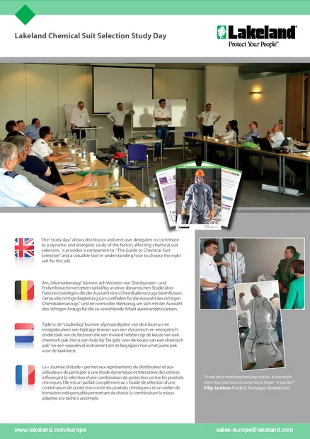 CE Study Day Leaflet FRDE | Guide | Lakeland Industries Global PPE