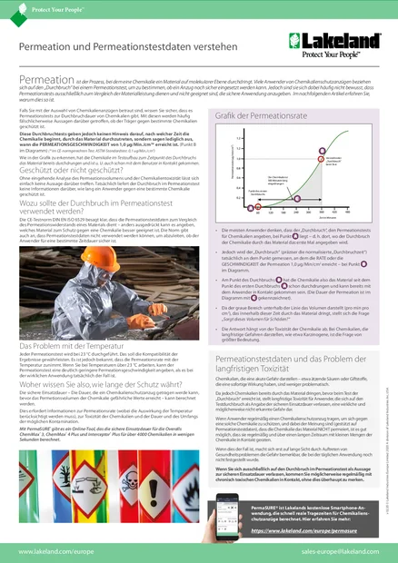 Fact Sheet Understanding Permeation DE | Guide | Lakeland Industries ...