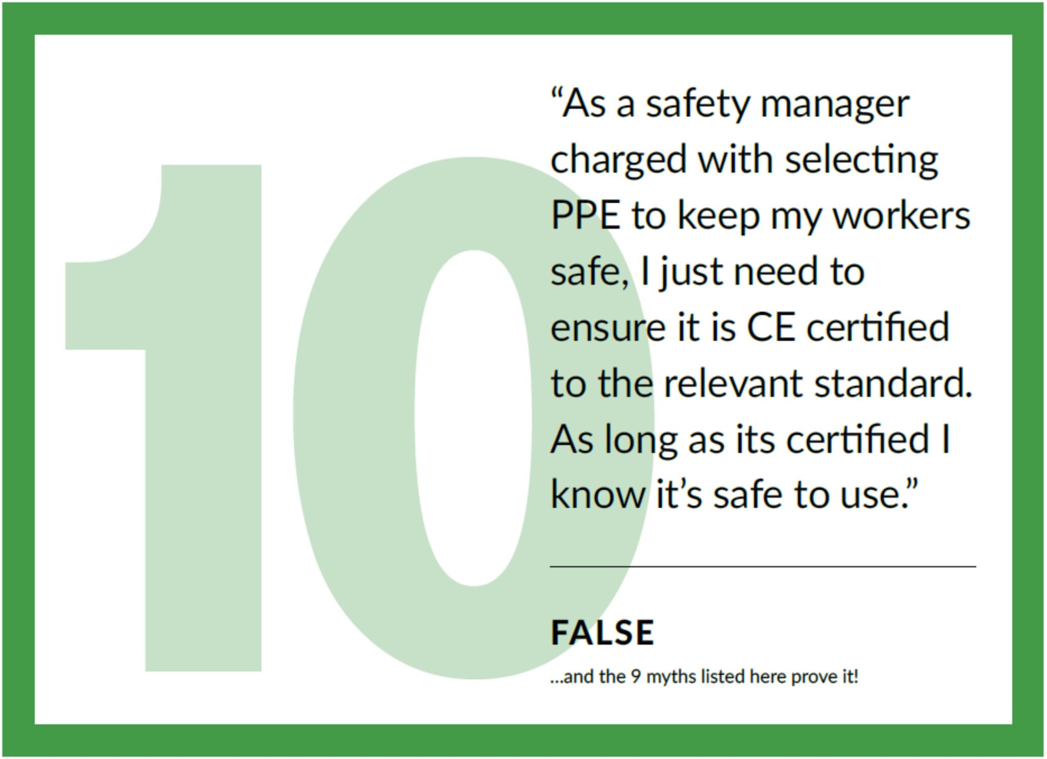 Consequences for Misunderstanding PPE