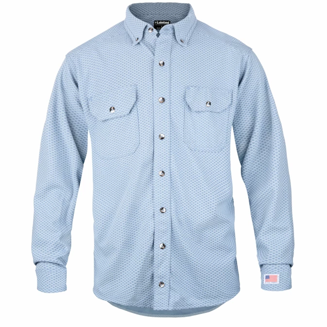 Flame Resistant Diamond Press Button-up Shirt