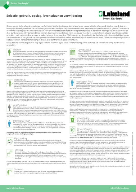 Storage and disposal Info sheet NL | Guide | Lakeland Industries Global PPE